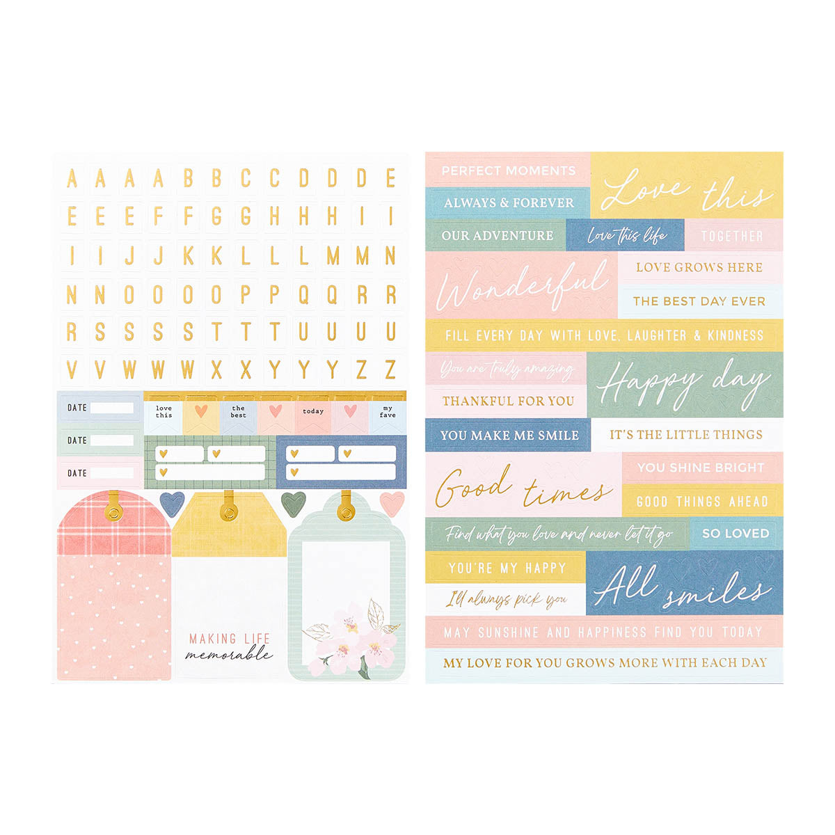 Heartfelt Cardstock Sticker Pack from Rosie's Studio | Spellbinders ...