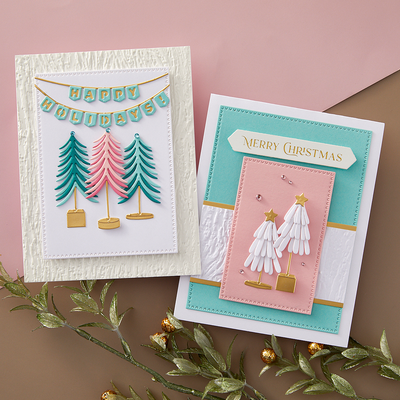 Whimsical Bottle Brush Trees Etched Dies from the Timeless Trees ...