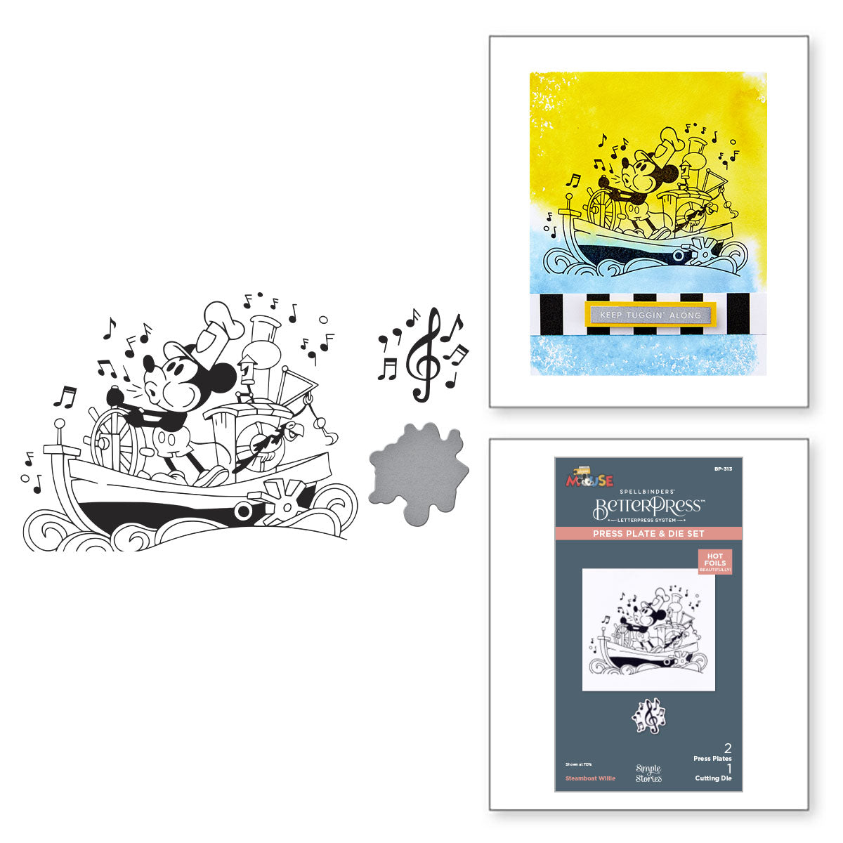Steamboat Willie Press Plate & Die Set from the Say Cheese Classic ...