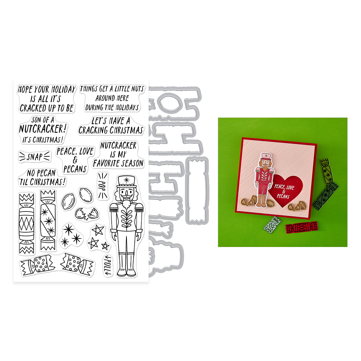 Hero Arts A Little Nuts Stamp & Cut Set from the Crackin' Christmas ...