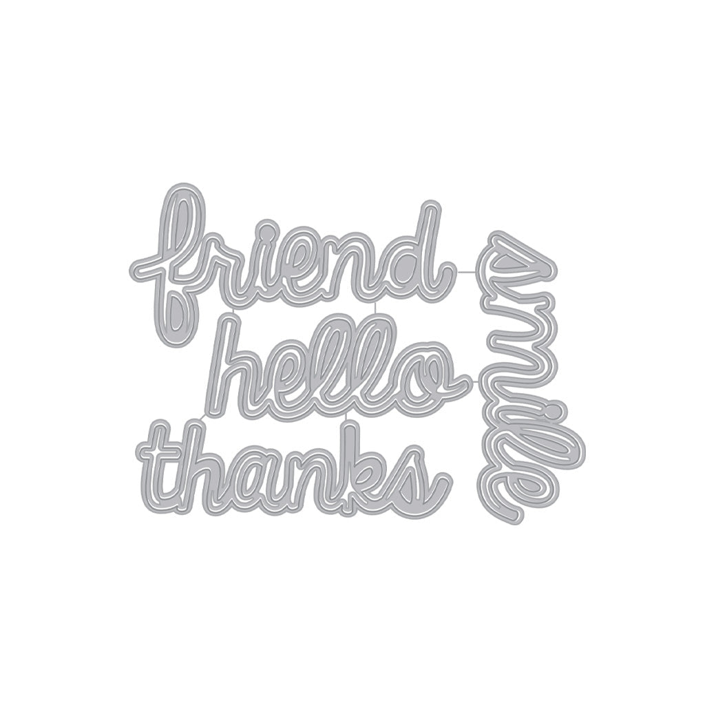 Hero Arts Friend Words Fancy Dies – Spellbinders Wholesale