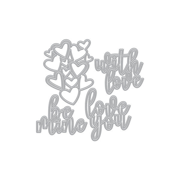 Hero Arts Love & Hearts Fancy Dies from the Love Notes Collection ...