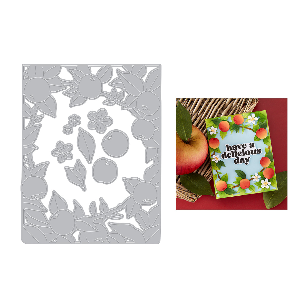 Apple Frame Etched Dies from the I Pick You Collection | Spellbinders ...