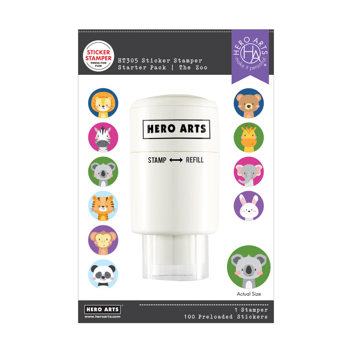 Hero Arts The Zoo Sticker Stamper Starter Pack – Spellbinders Wholesale