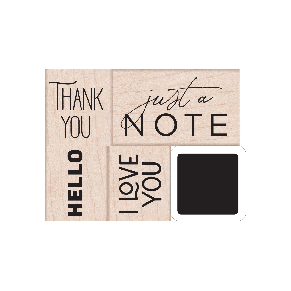 Hero Arts Just A Note Woodblock Ink 'N Stamp Set | Hero Arts ...