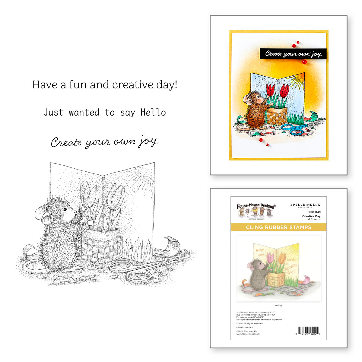 Creative Day Cling Rubber Stamp Set from the House-Mouse Creative Day ...