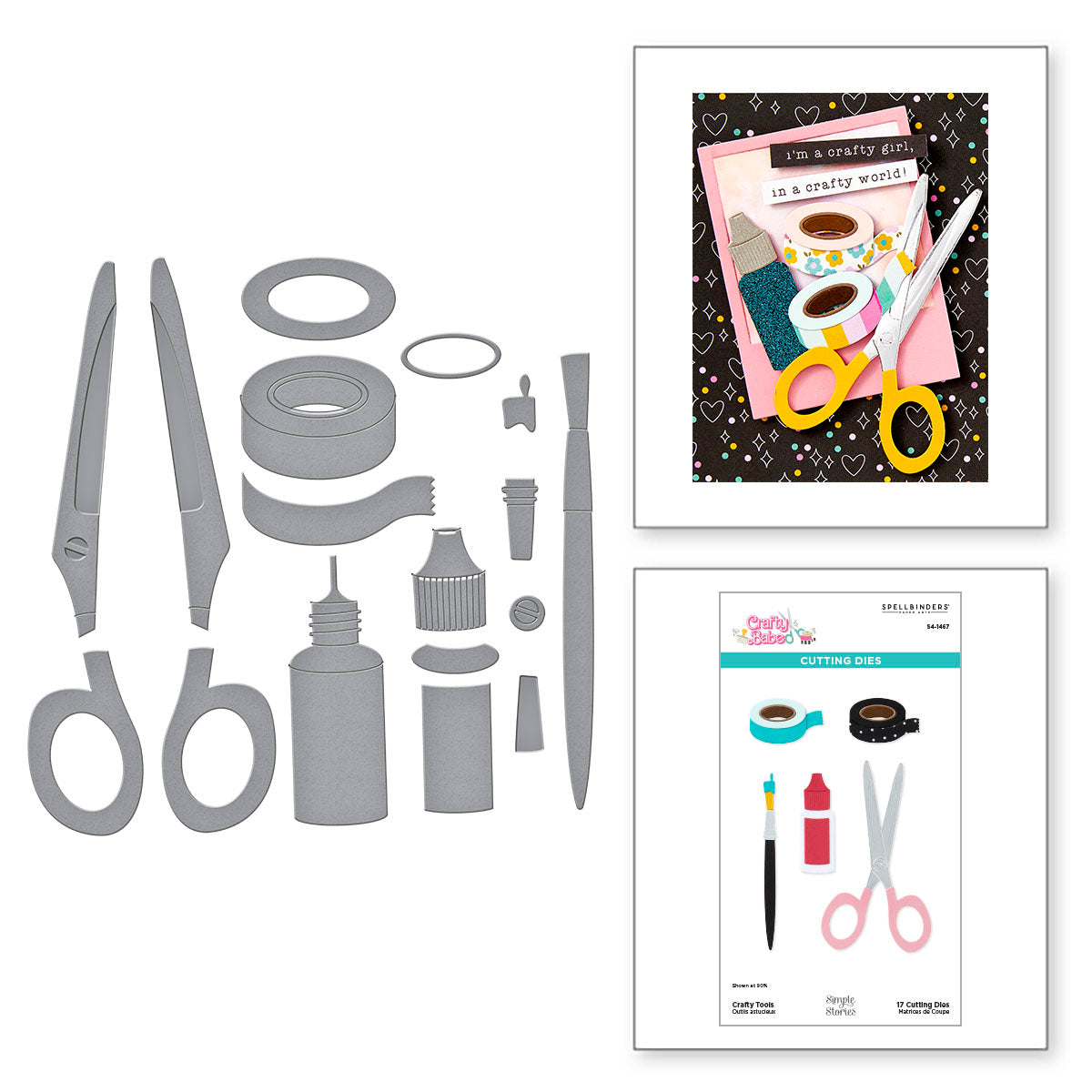 Crafty Tools Etched Dies from the Crafty Babe Collection with Simple ...