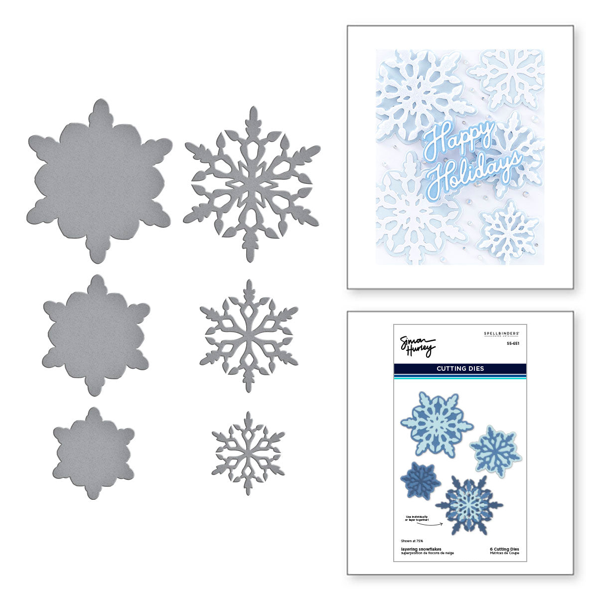Layering Snowflakes Etched Dies from the Let It Snow Collection by ...