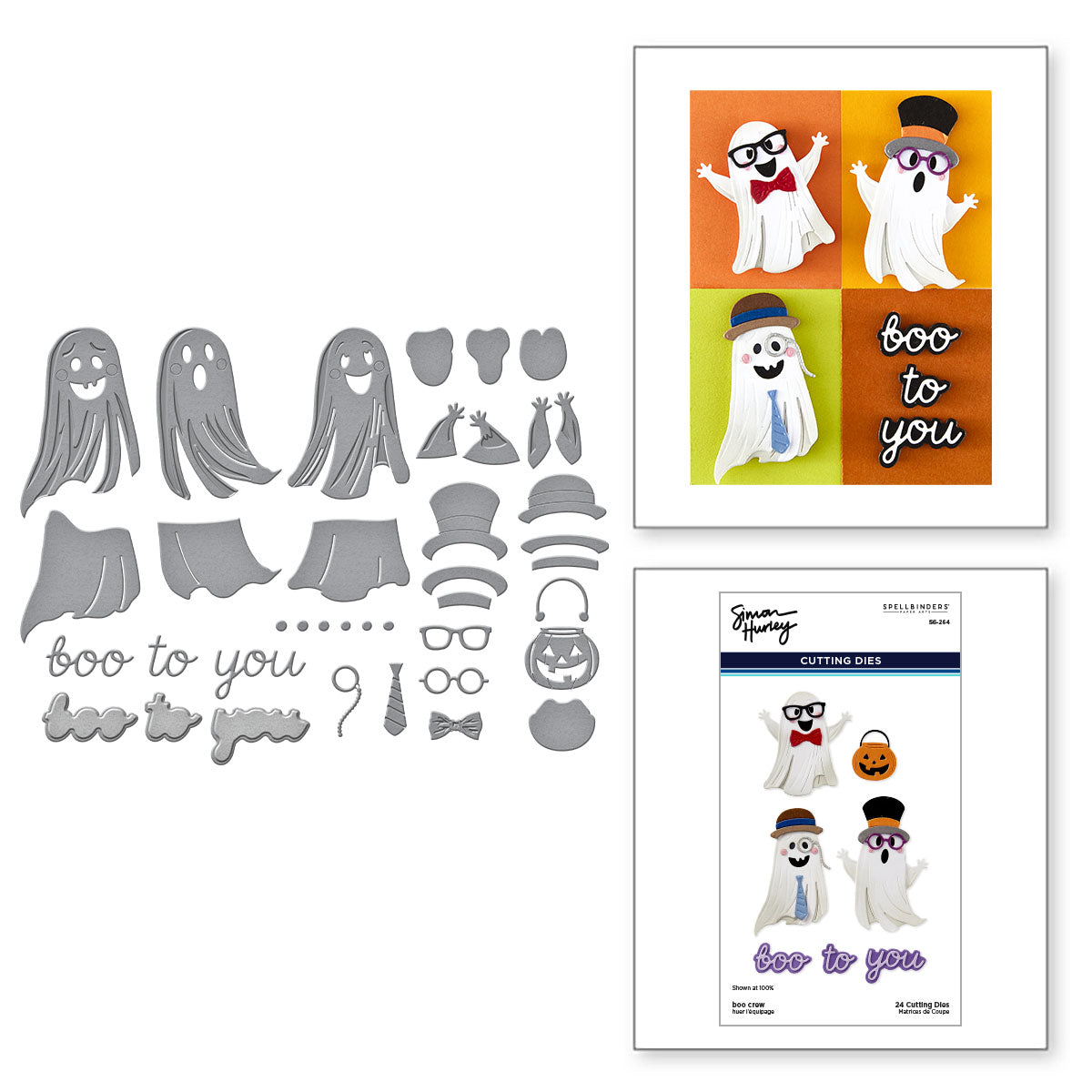 Boo Crew Etched Dies from the Spooktacular Collection by Simon Hurley ...