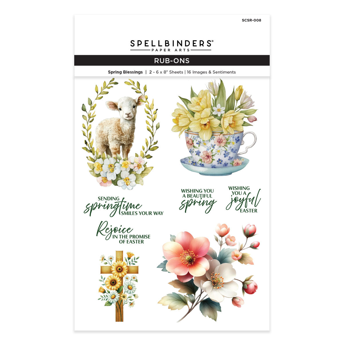 Spring Blessings Rub-On Sheets | Spellbinders – Spellbinders Wholesale