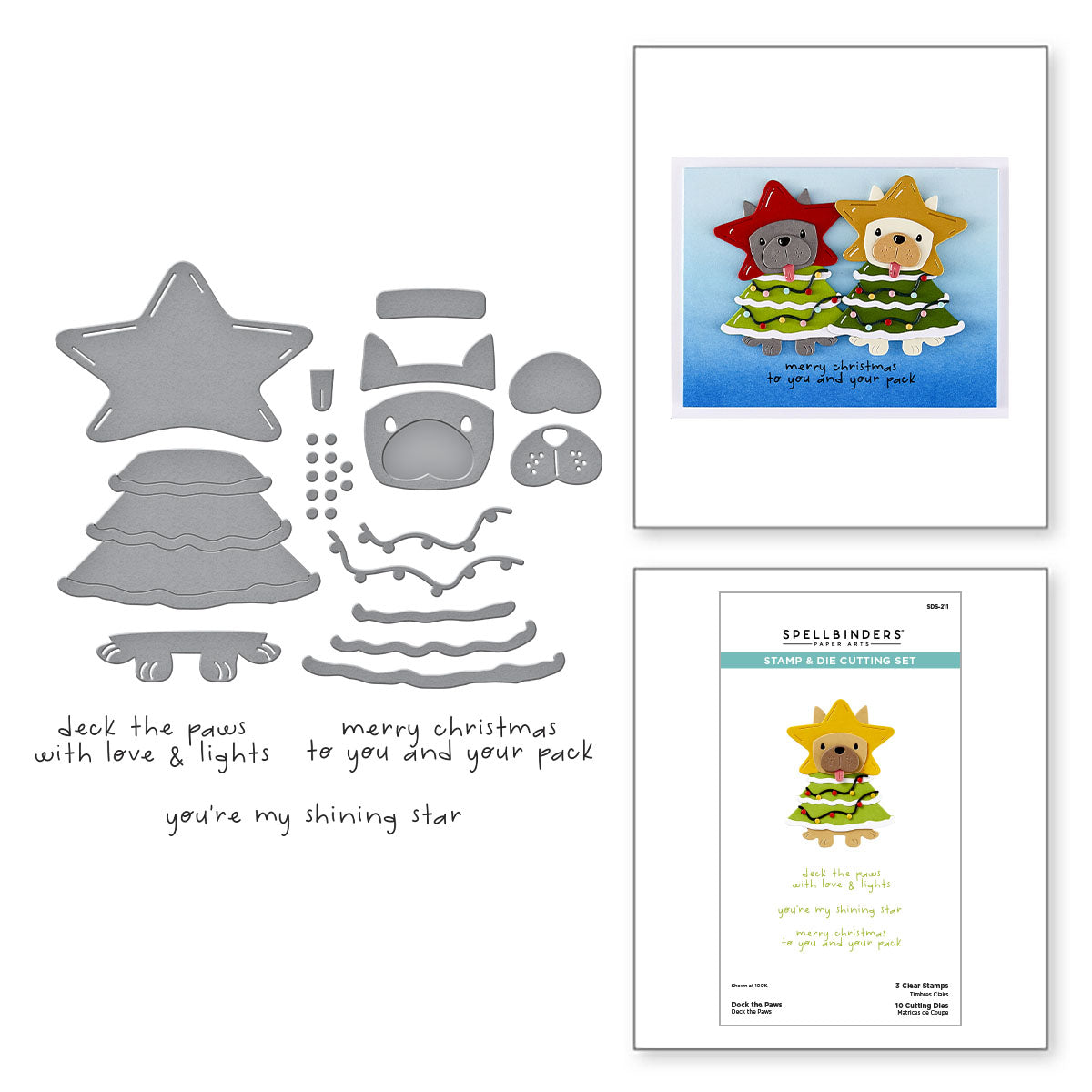 Deck the Paws Clear Stamp & Die Set from the Merry Mischief Collection ...
