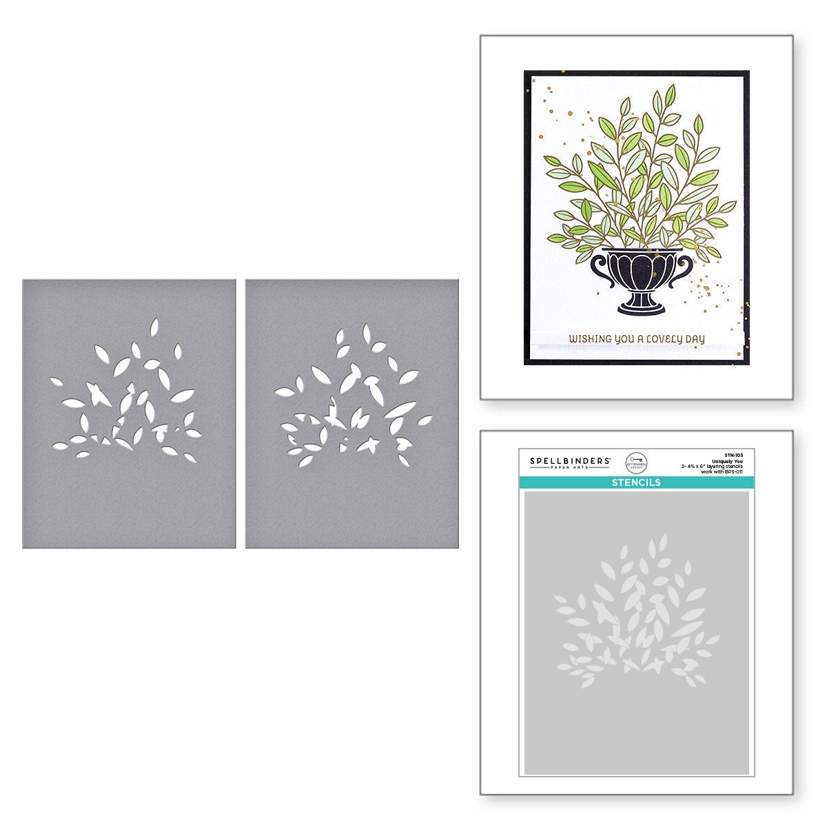 Uniquely You Stencil - BetterPress Society January 2025 Add-On – Spellbinders Wholesale
