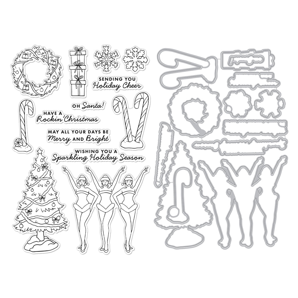 Hero Arts Sparkling Holiday Stage Stamps & Dies Bundle by Ralph Tyndal ...