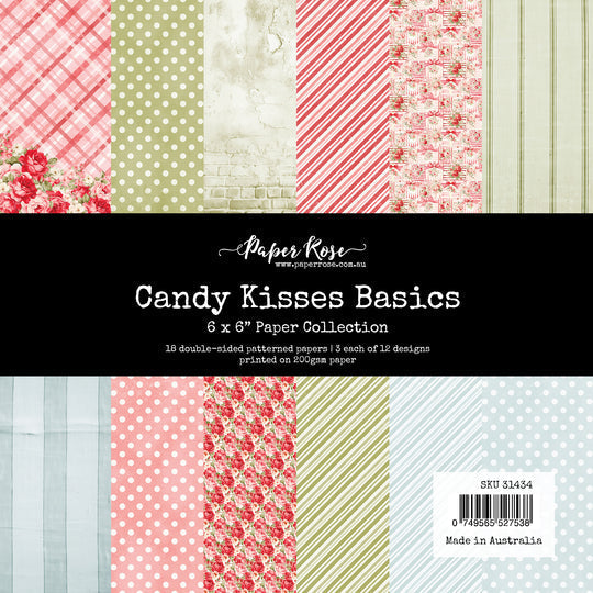 Paper Rose - Candy Kisses Basics 6x6 Paper Collection – Spellbinders ...
