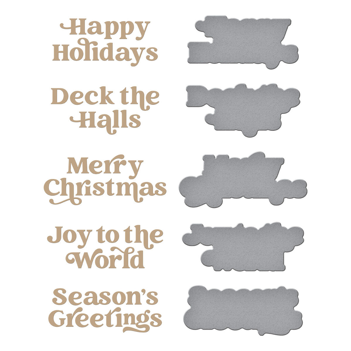 joyful Christmas sentiments Glimmer Die | Spellbinders – Spellbinders ...