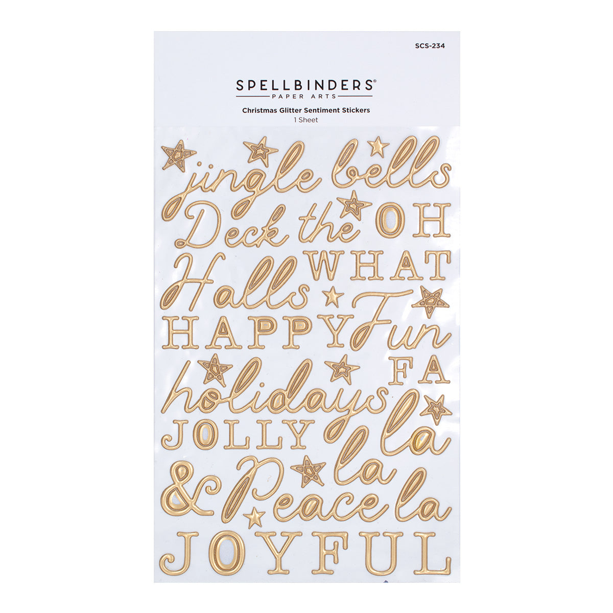 Christmas Glitter Sentiment Stickers from Winter Wonderland Collection ...